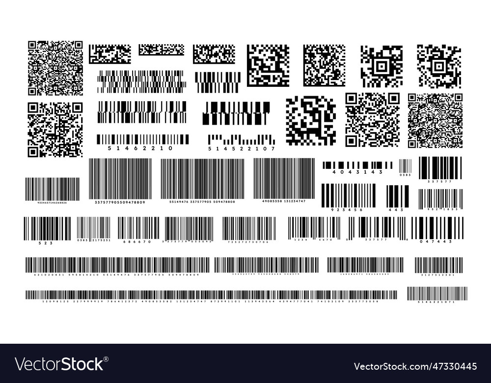 Bar code set Royalty Free Vector Image - VectorStock