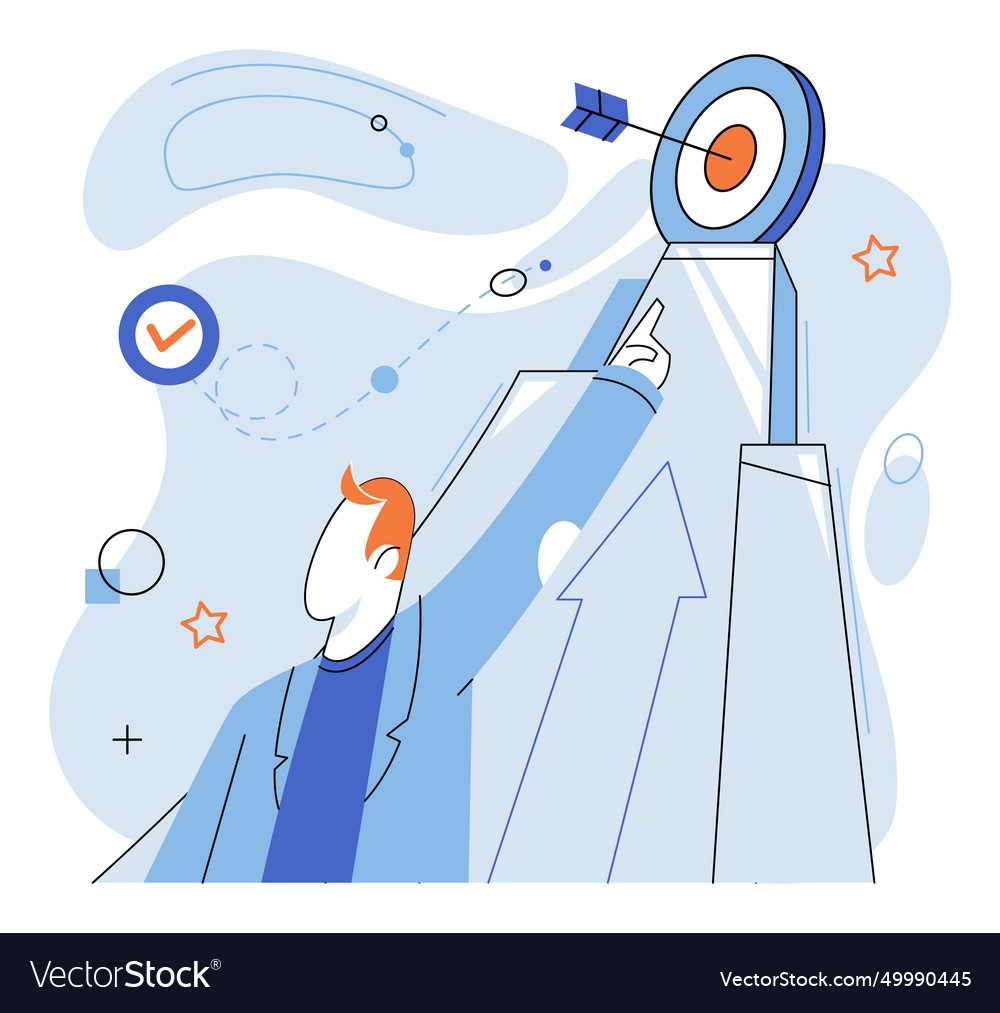 Business objectives the objective Royalty Free Vector Image