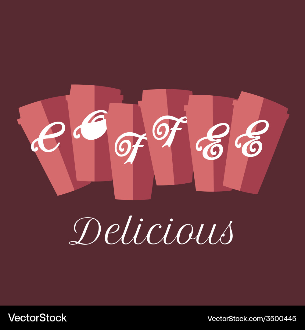 Colorful paper coffee glass Royalty Free Vector Image