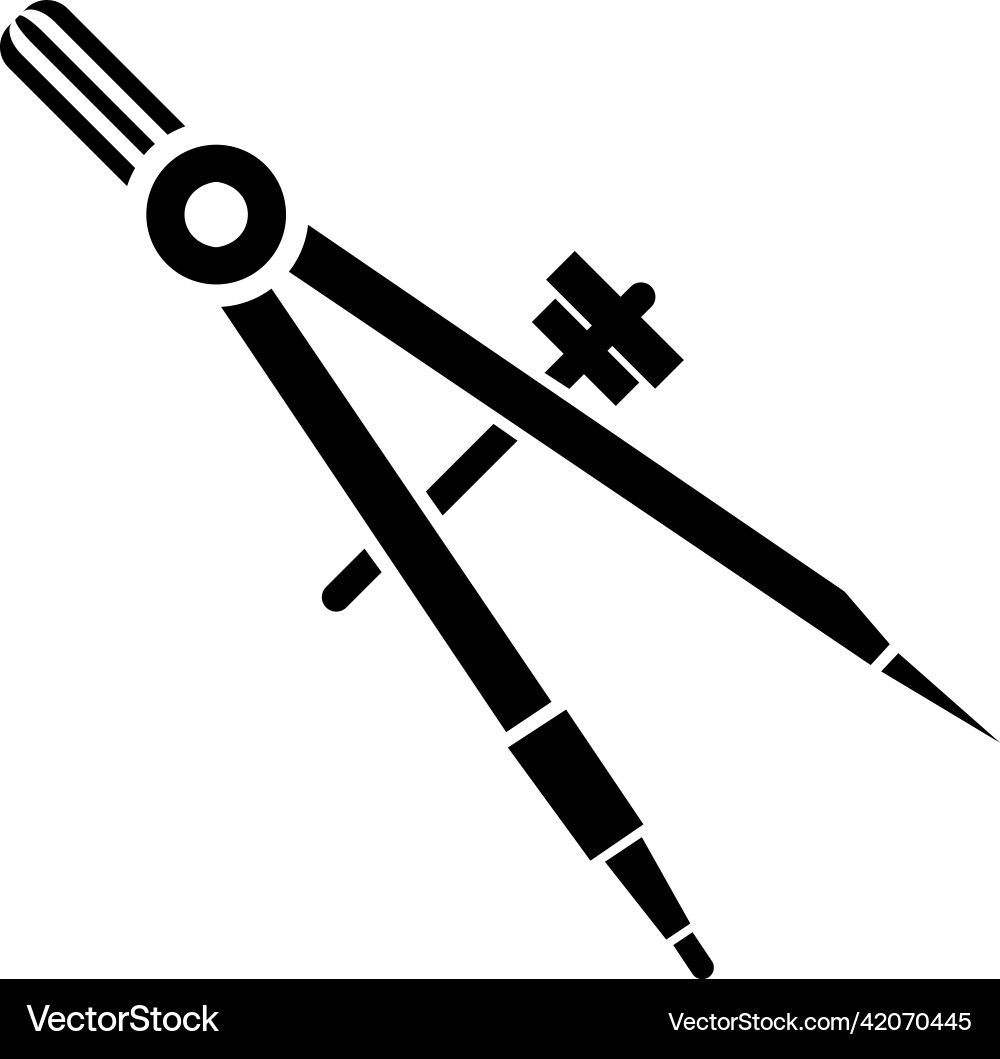 Compass divider icon sign simple style pictogram Vector Image