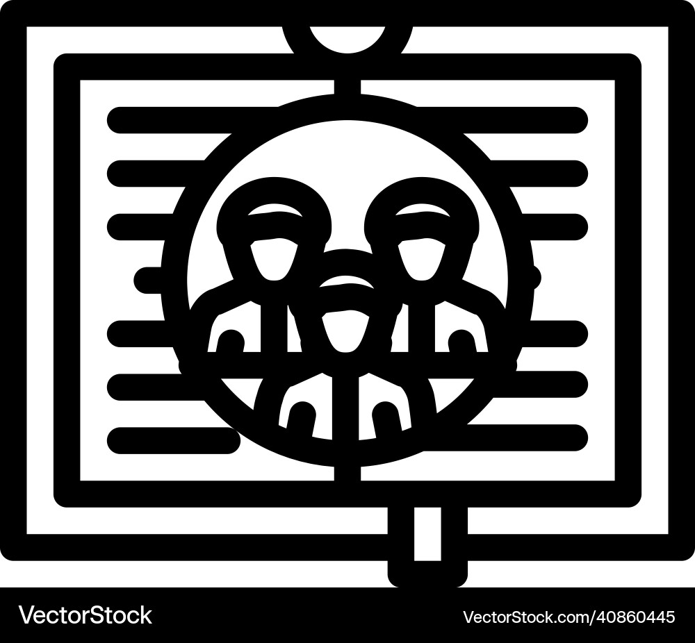 Family saga line icon Royalty Free Vector Image