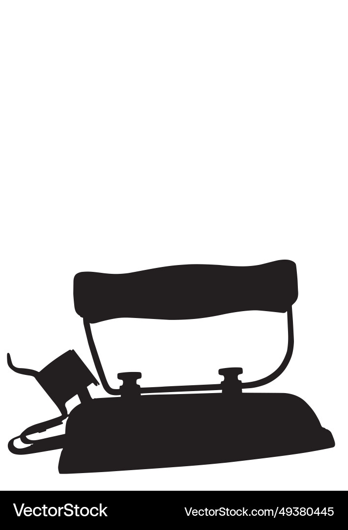 Iron for ironing silhouette isolated on white Vector Image