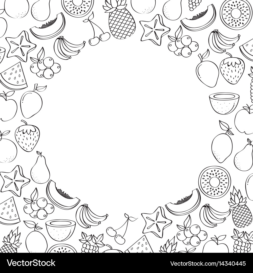 Natural and fresh fruits Royalty Free Vector Image