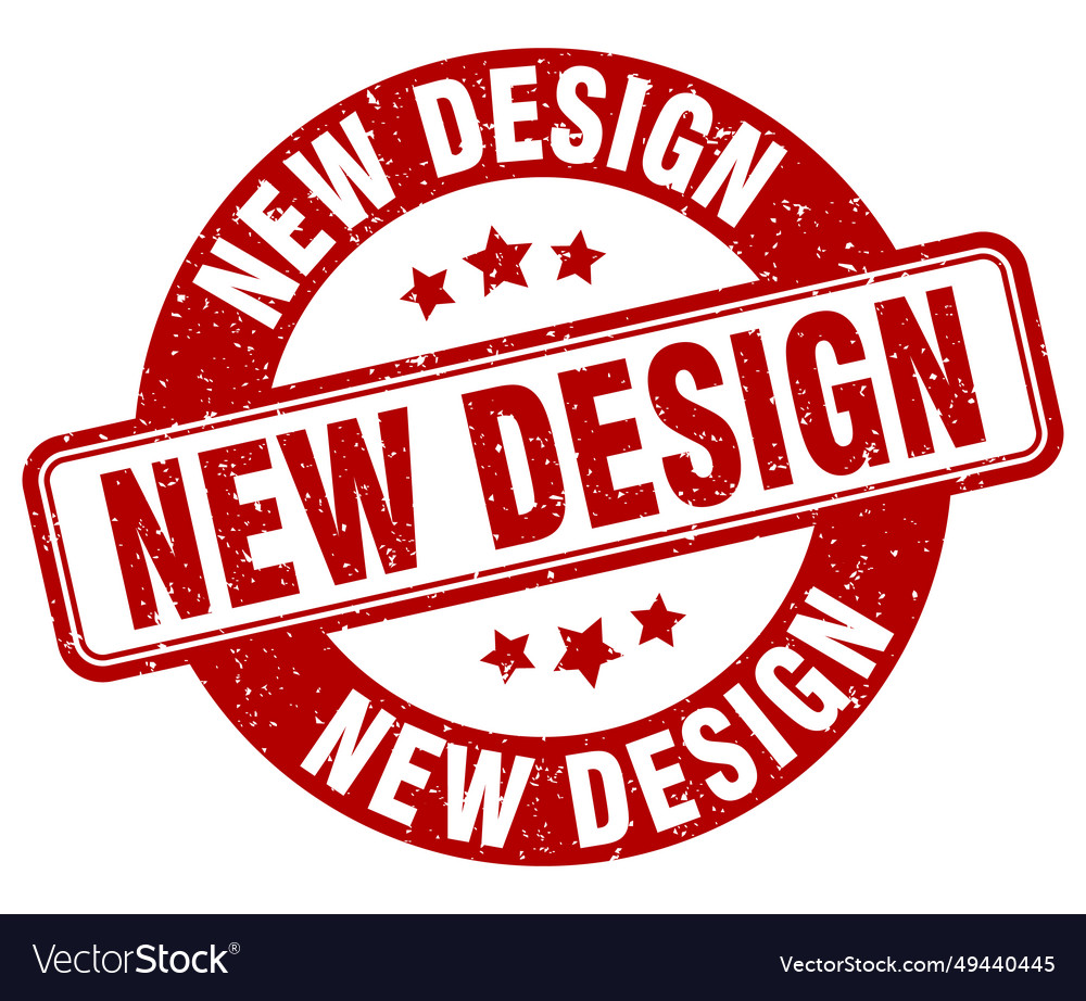 New design stamp new design label round grunge Vector Image