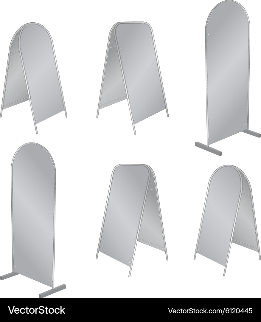 Pillar stand placard banner billboard poster ad Vector Image
