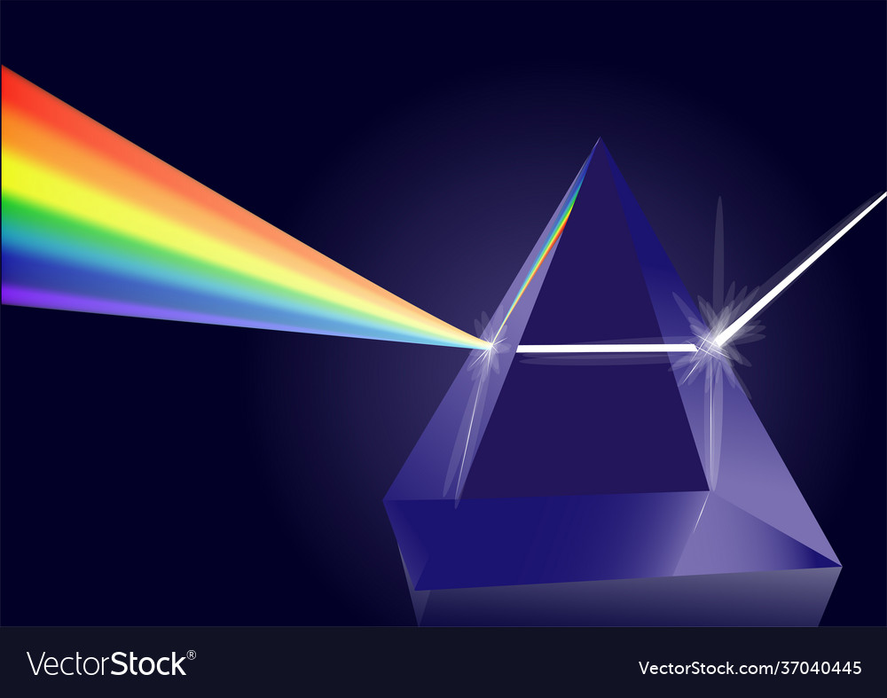 Prism light spectrum composition Royalty Free Vector Image