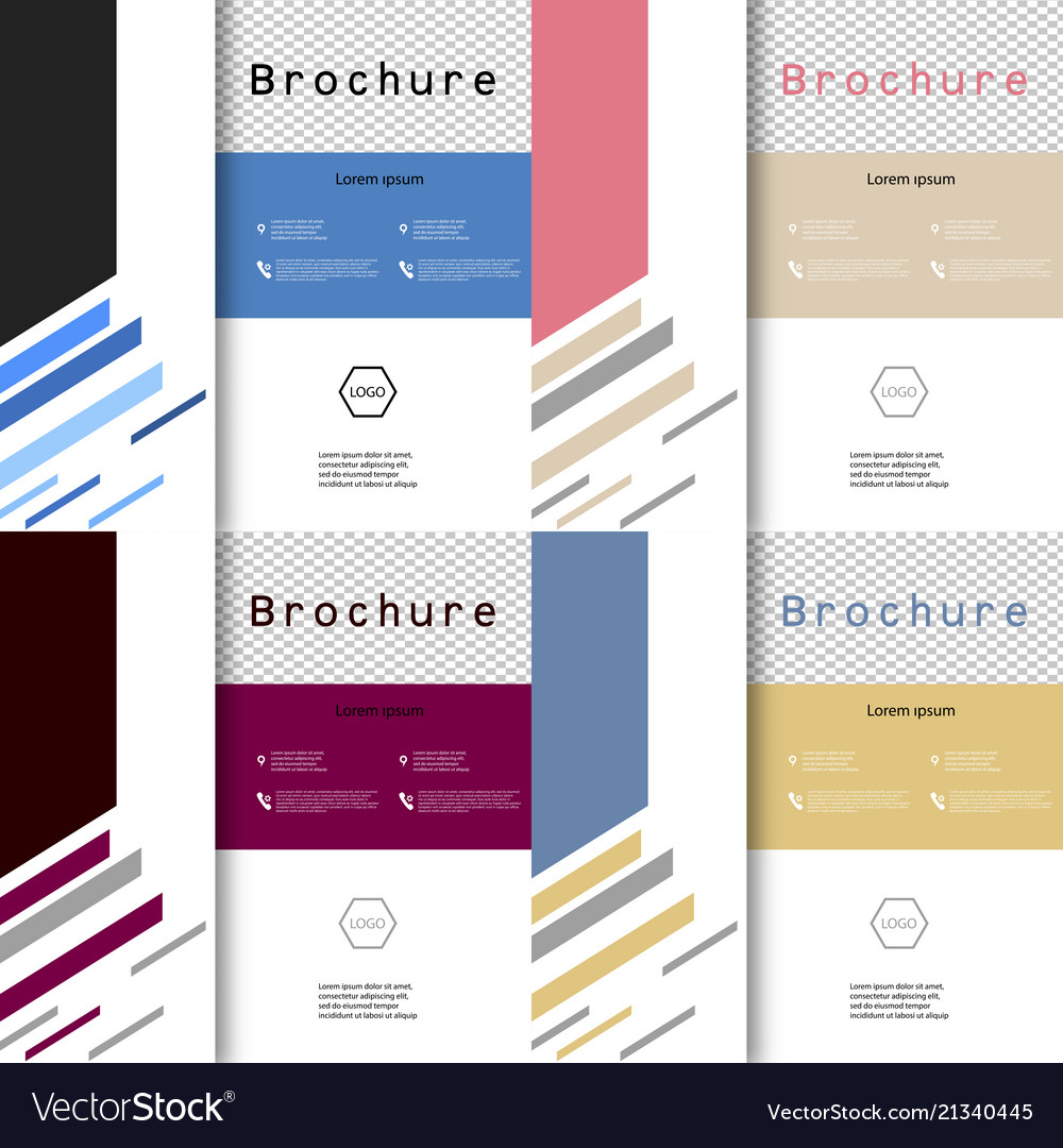 Set of cover design template annual report cover Vector Image