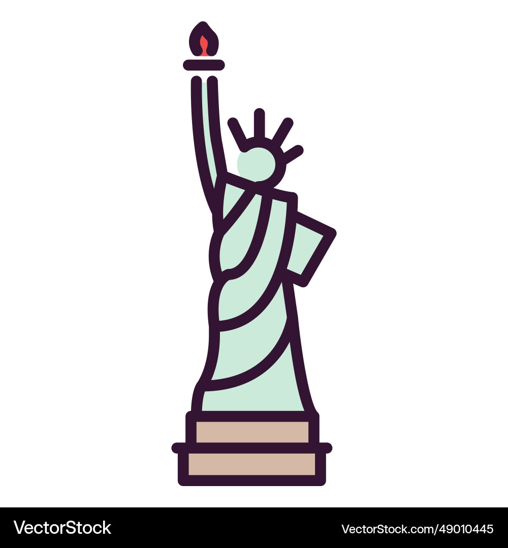 Statue of liberty icon Royalty Free Vector Image