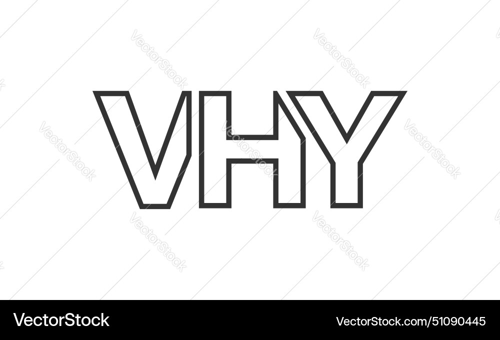 Vhy logo design template with strong and modern Vector Image
