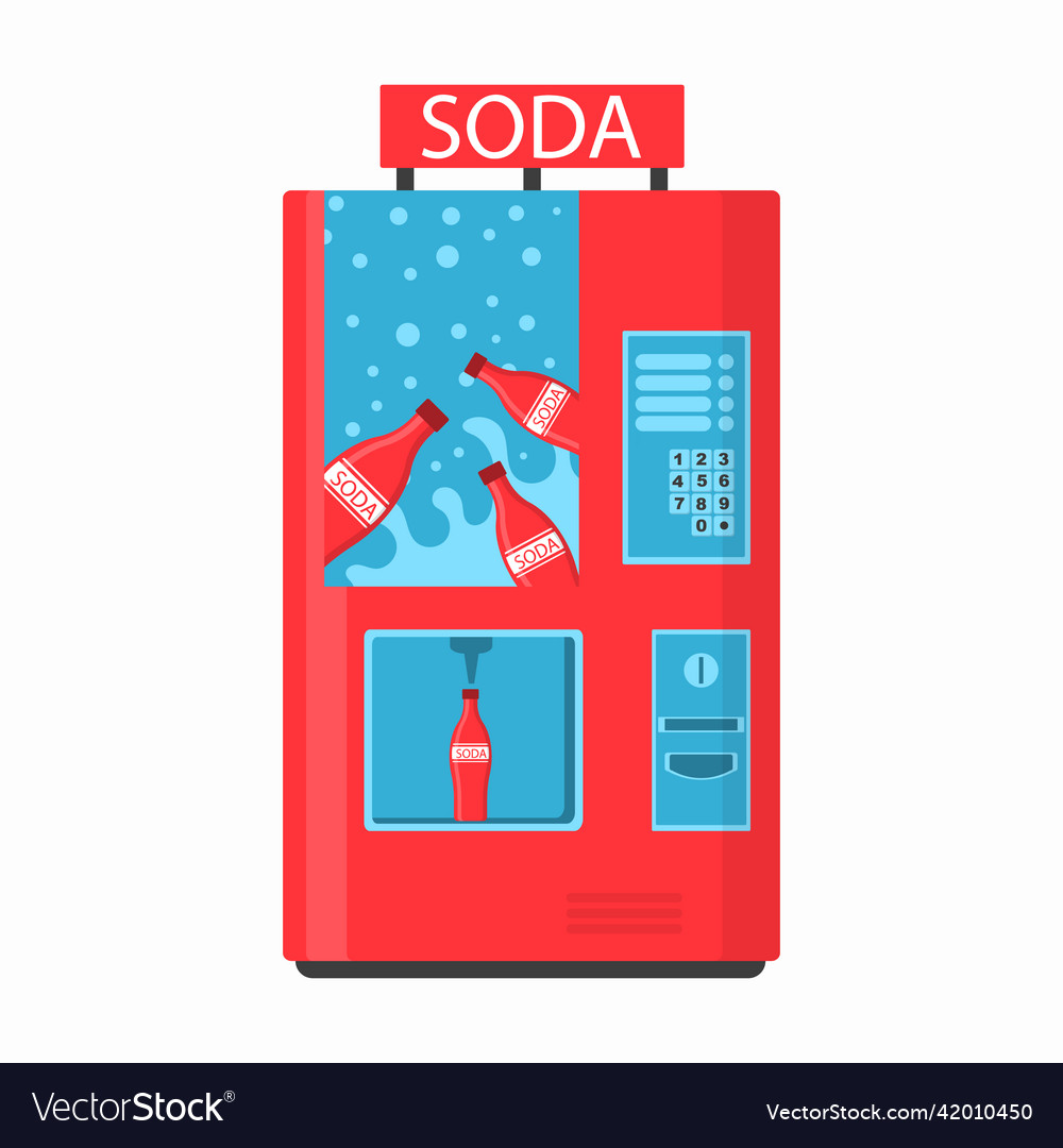 A vending machine automatic machine automat food Vector Image