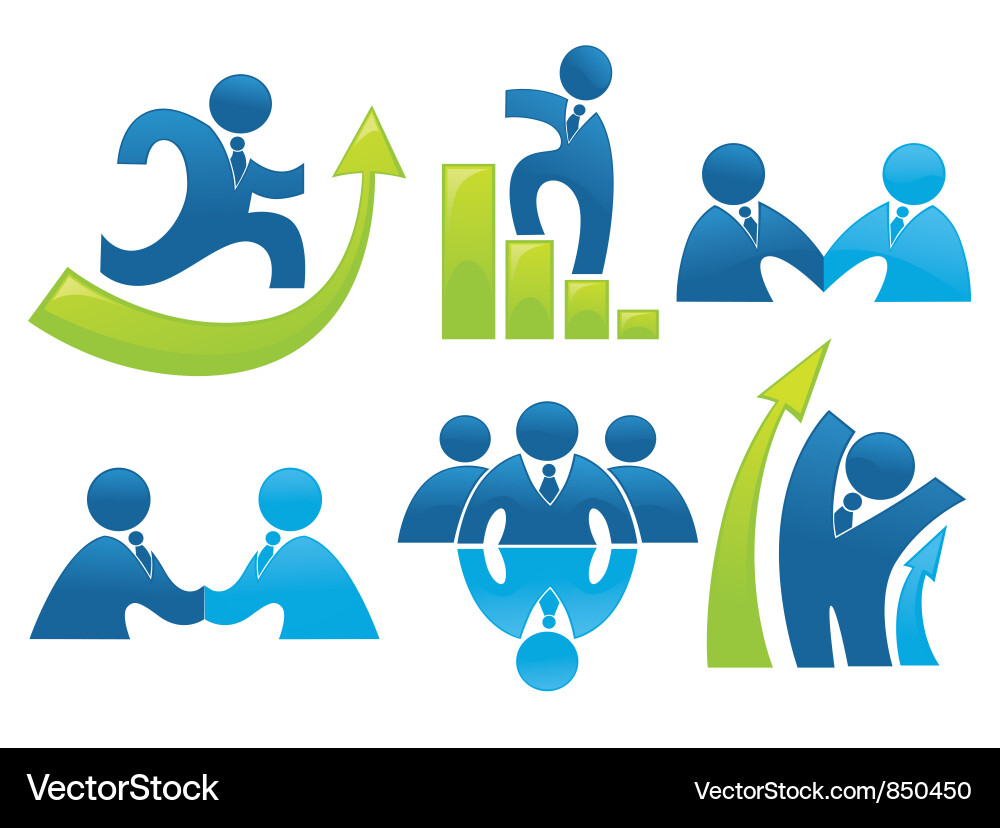 Business collection of office workers Royalty Free Vector
