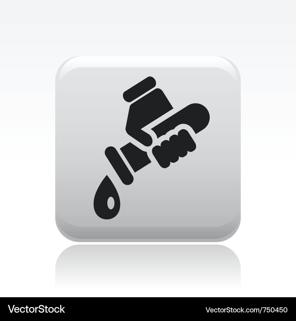 Drop water tube icon Royalty Free Vector Image