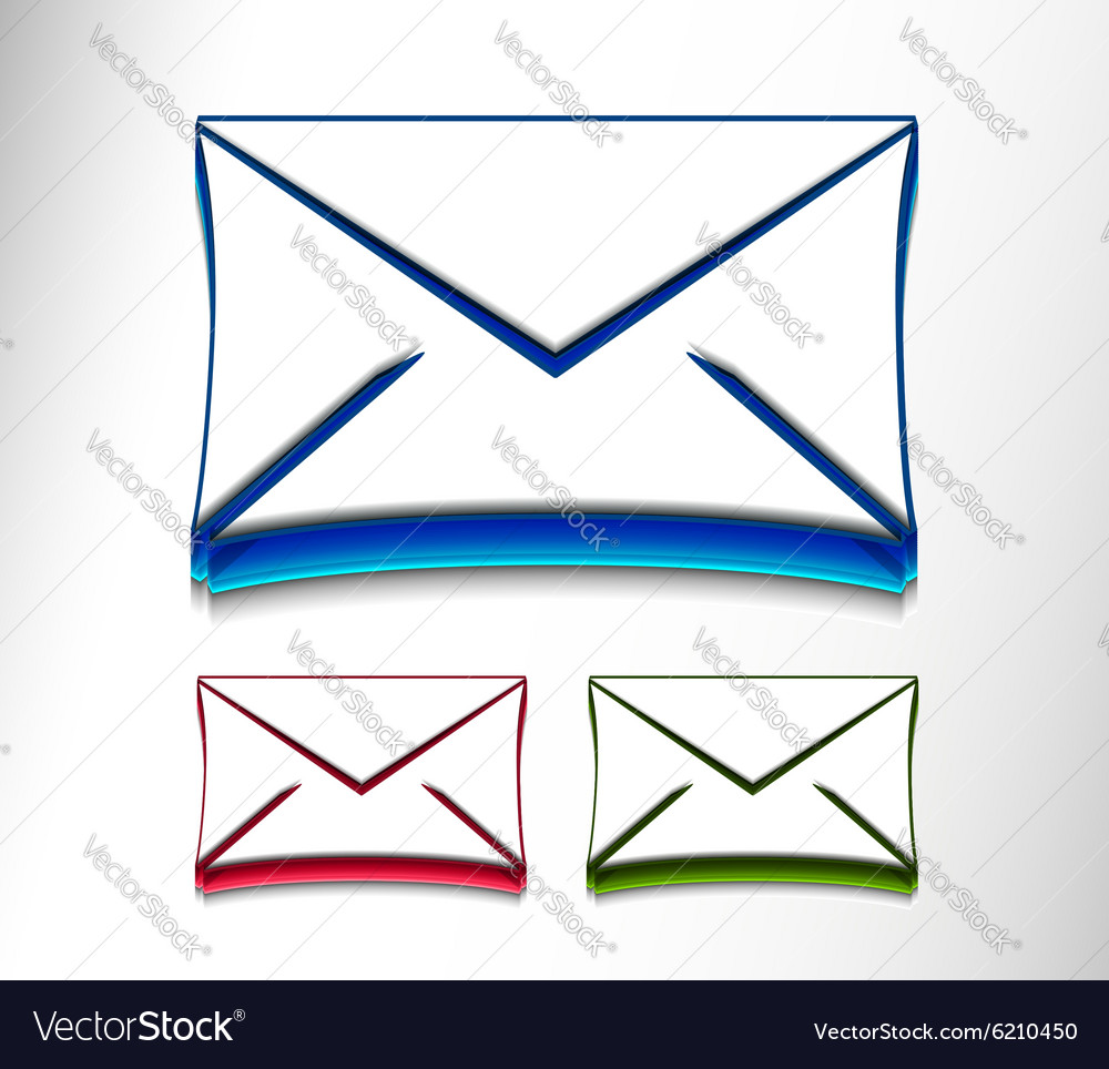 Email icon web design element set Royalty Free Vector Image