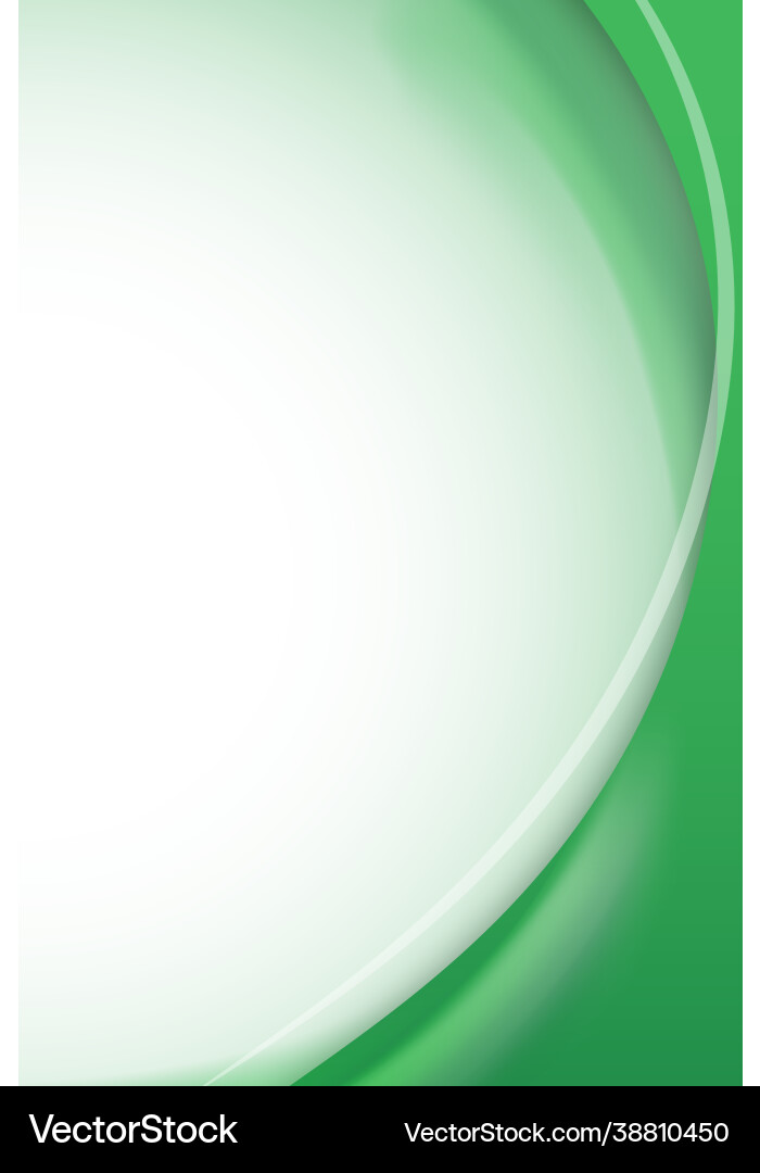 Emerald green curve frame template Royalty Free Vector Image