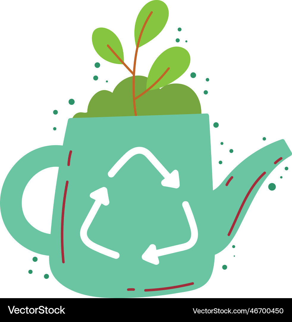 Green environmental conservation recycle leaves Vector Image