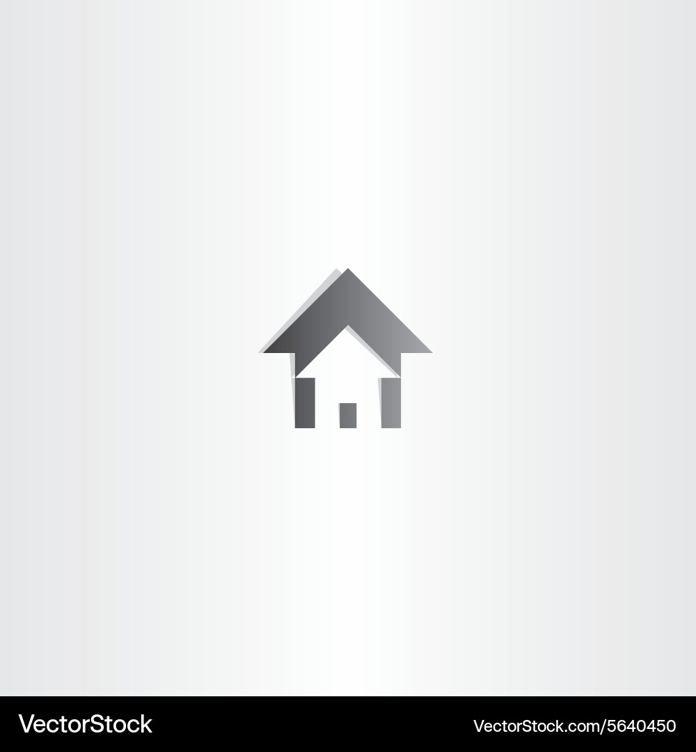 Home house black sign design Royalty Free Vector Image