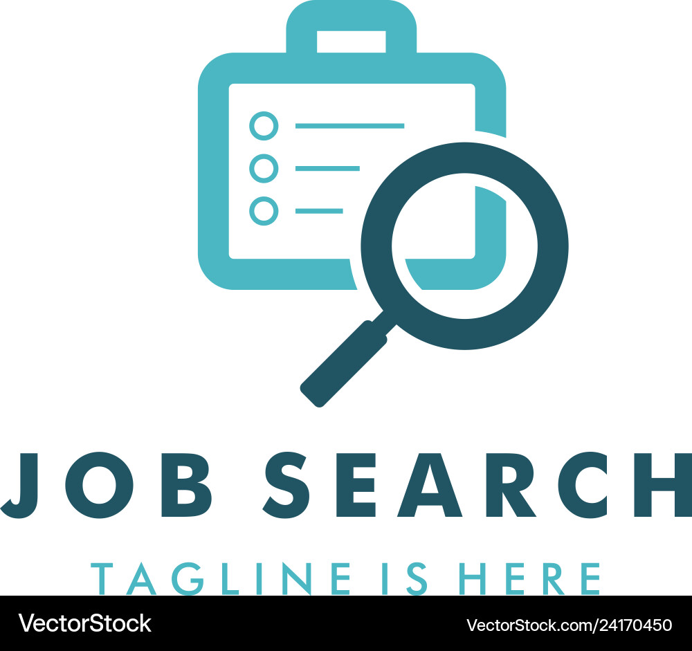 Job search logo template design Royalty Free Vector Image