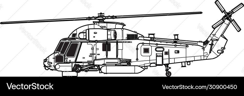 Kaman sh-2g super seasprite Royalty Free Vector Image