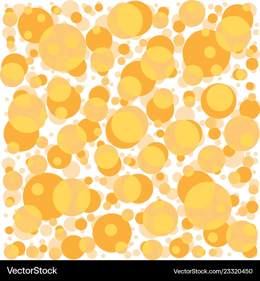 Orange air bubbles on white background for kids Vector Image