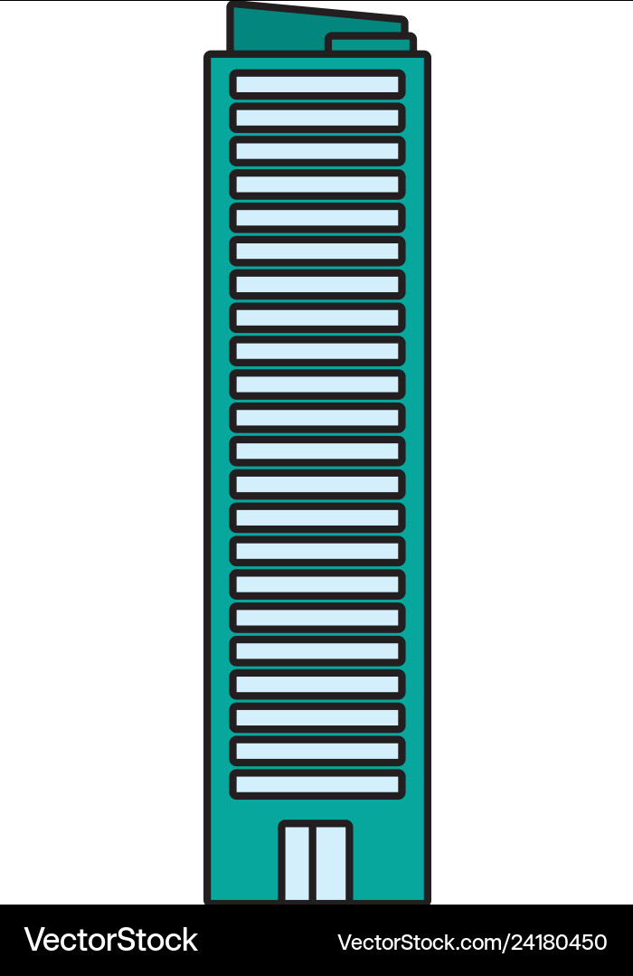 Urban building cartoon Royalty Free Vector Image