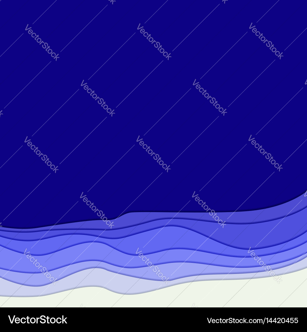Abstract background the form of waves with shadow Vector Image