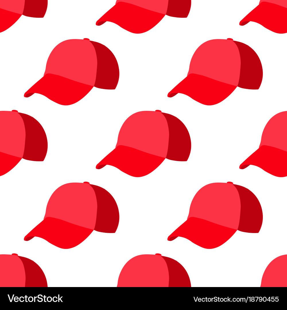 Baseball red cap advertising isolated on white Vector Image