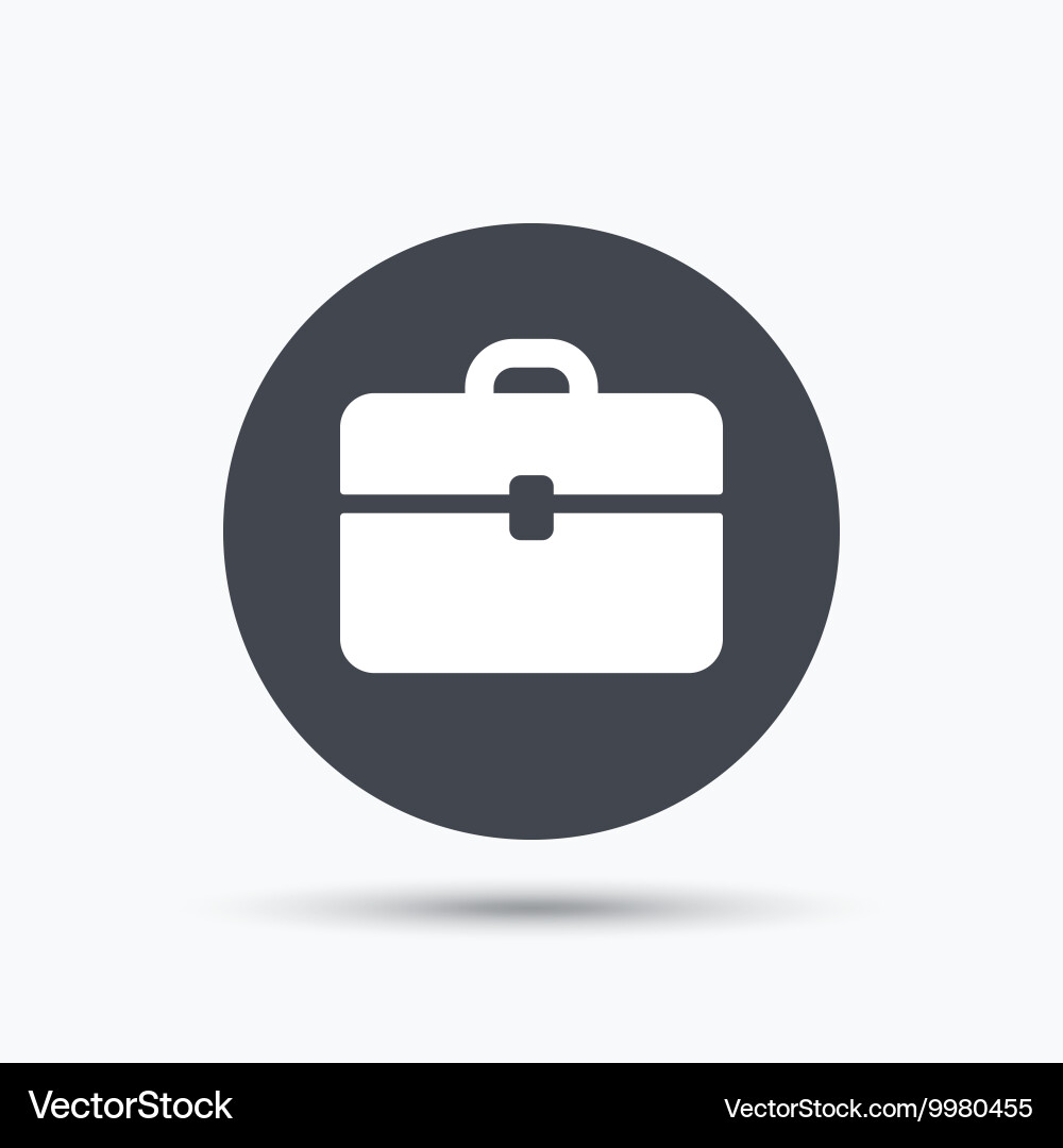 Briefcase icon diplomat handbag sign Royalty Free Vector