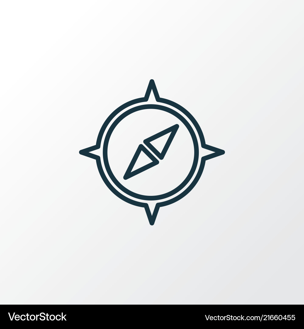 Compass icon line symbol premium quality isolated Vector Image