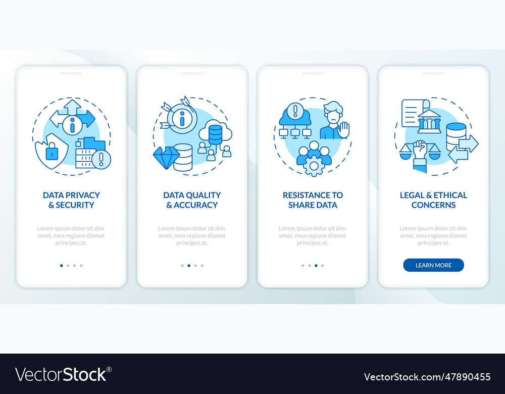 Data Democratization Concept With Blue Thin Line Vector Image