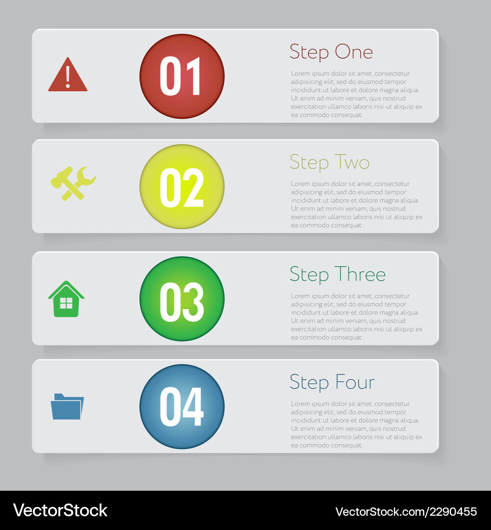 Design number banners template graphic or website Vector Image