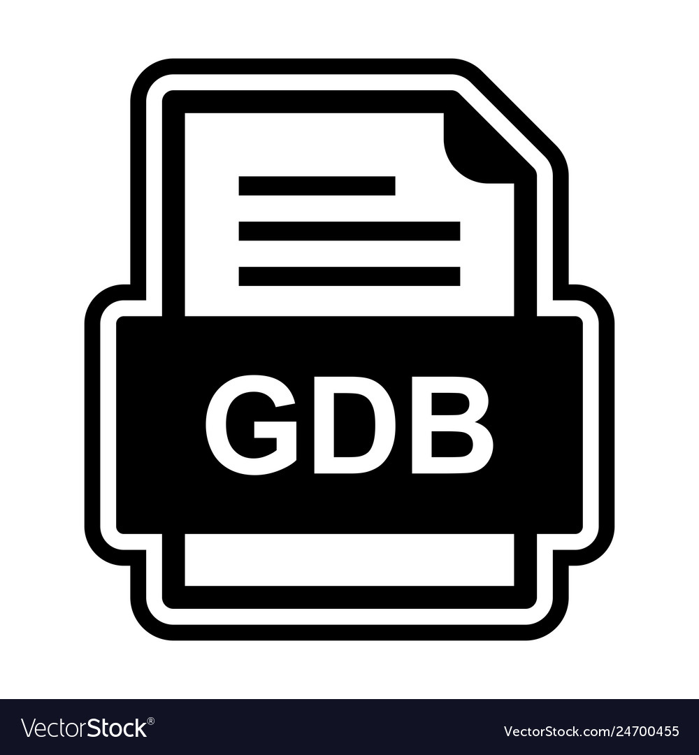 Gdb File Document Icon Royalty Free Vector Image