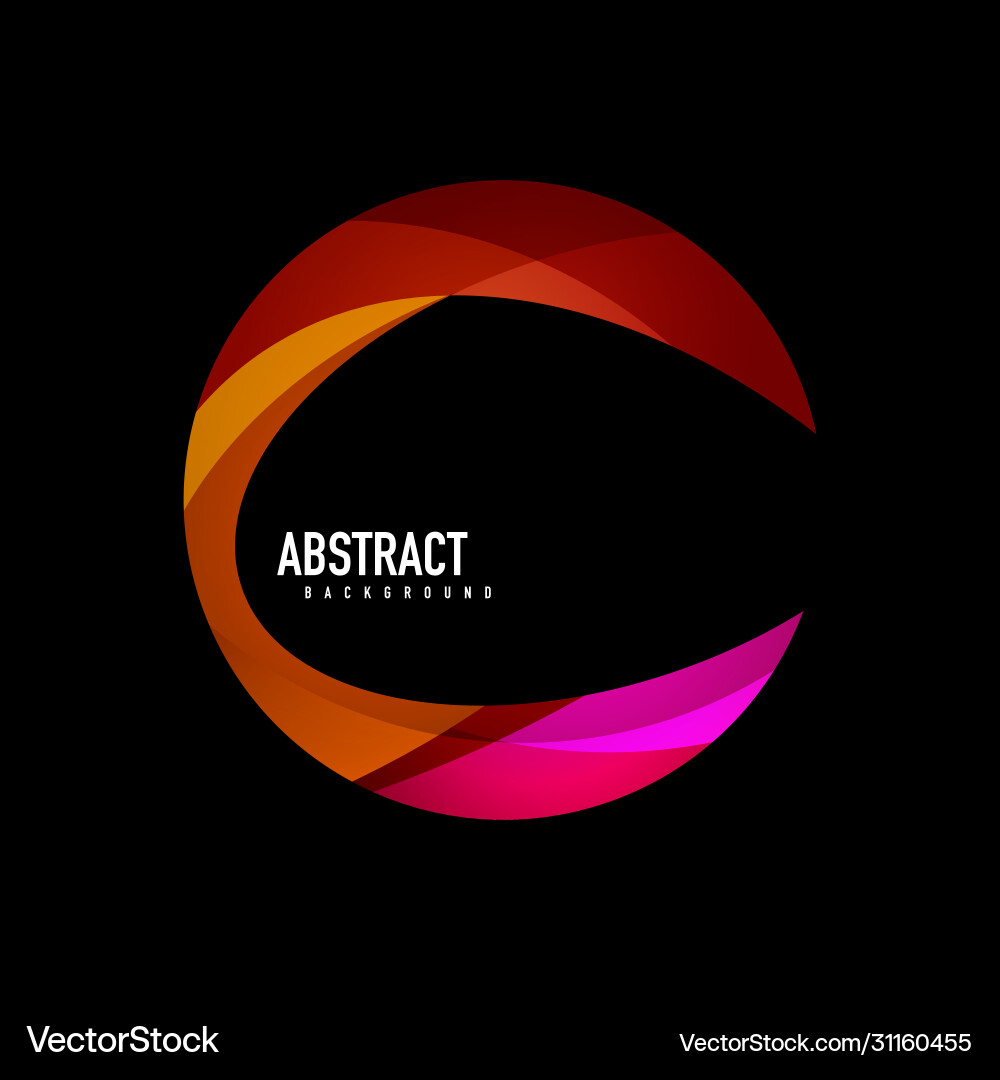 Geometric logo template flowing waves with text Vector Image