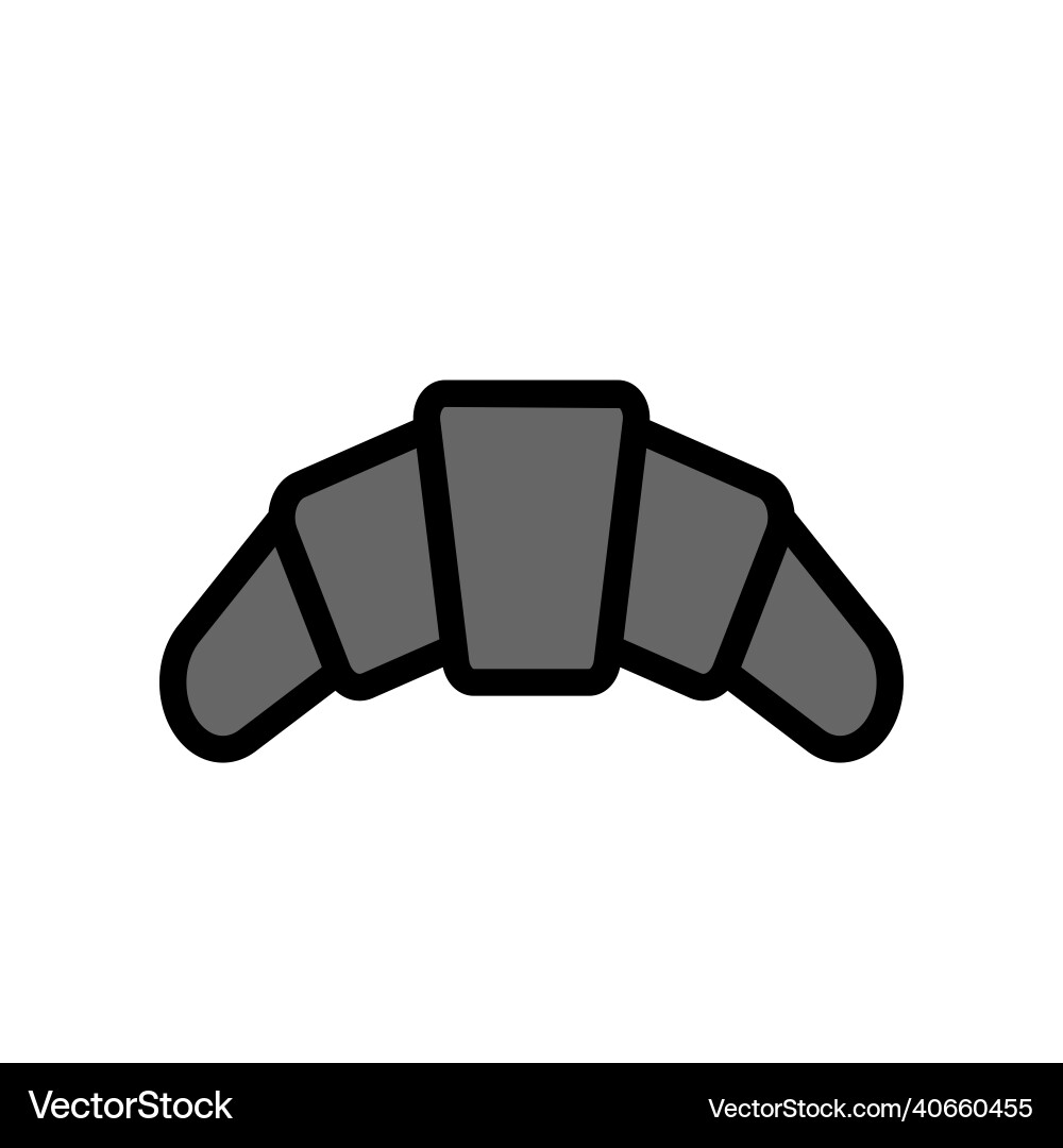 Graphic of croissant icon Royalty Free Vector Image