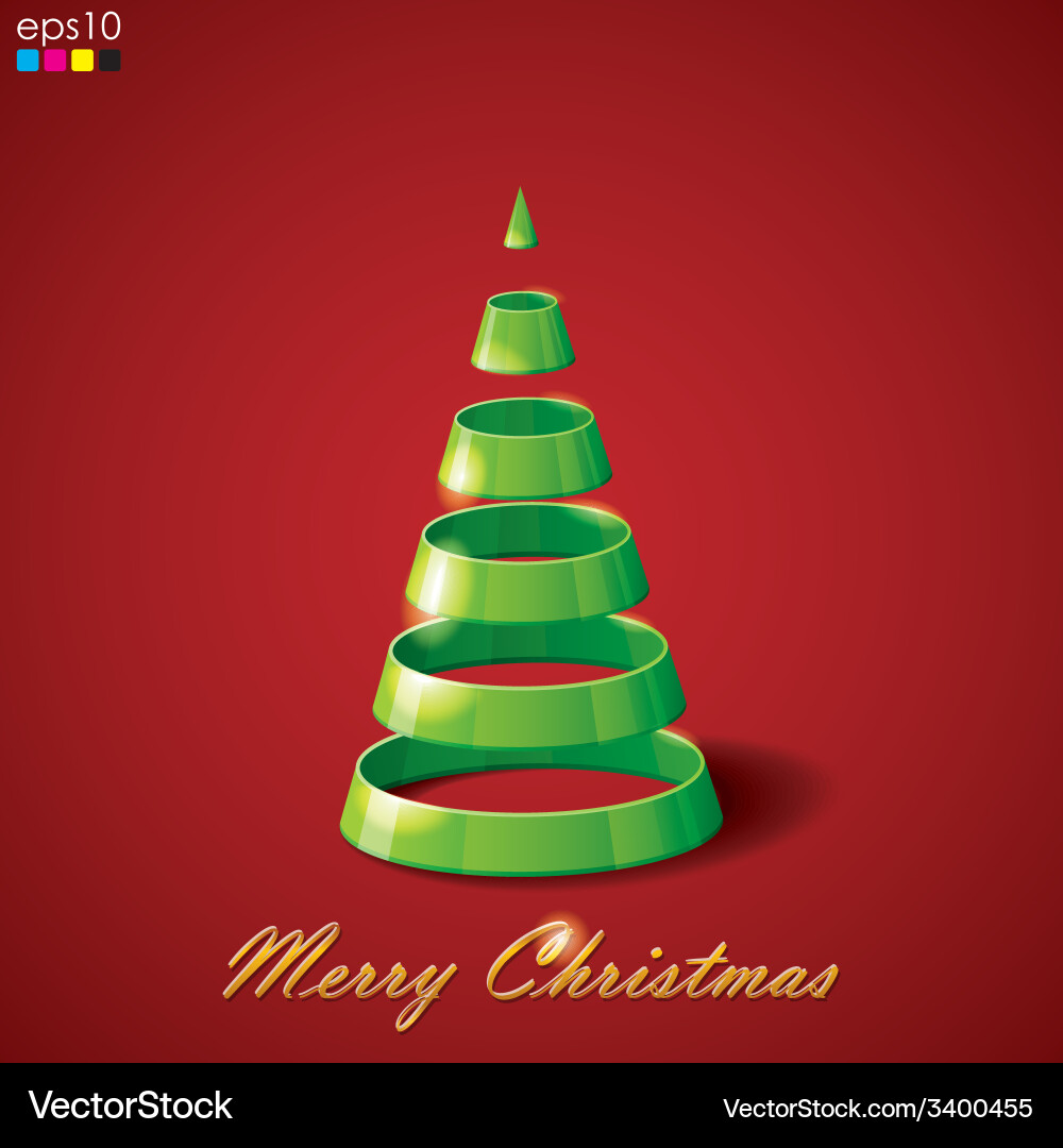 Holiday abstract green christmas tree Royalty Free Vector