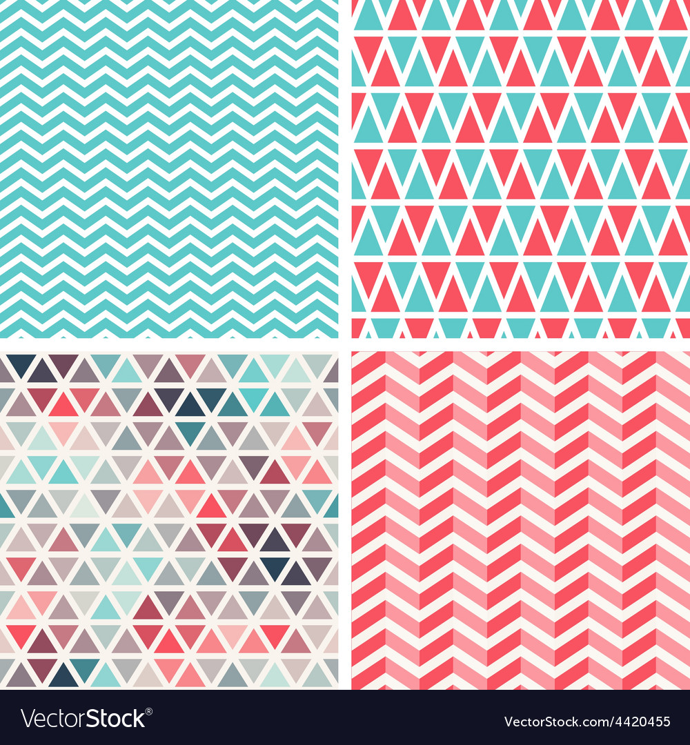 Seamless patterns set Royalty Free Vector Image