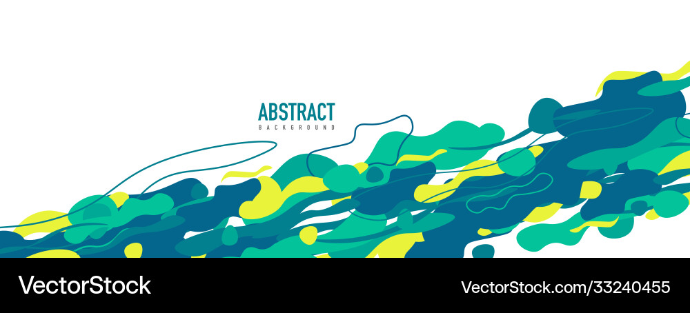 Trendy liquid style shapes abstract design Vector Image