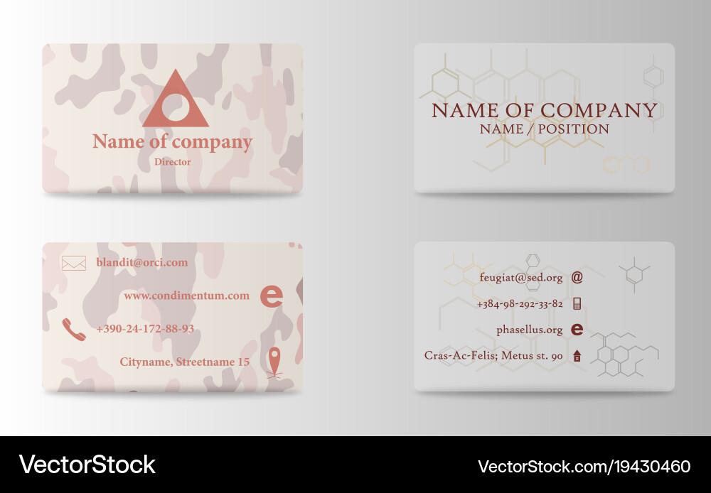 Business card background collection Royalty Free Vector