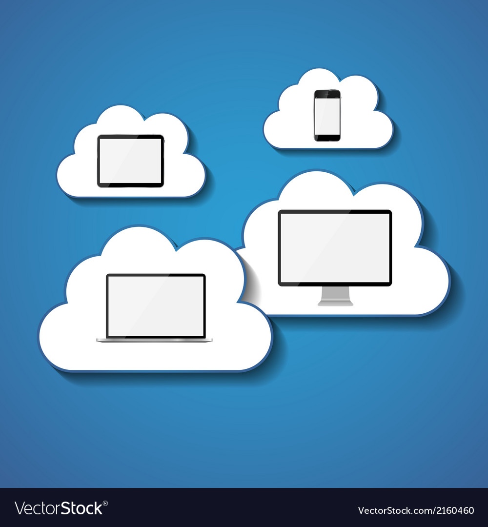 Cloud computing concept Royalty Free Vector Image
