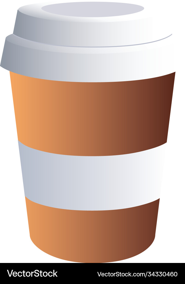 Coffee cup cream with corporate designs Royalty Free Vector