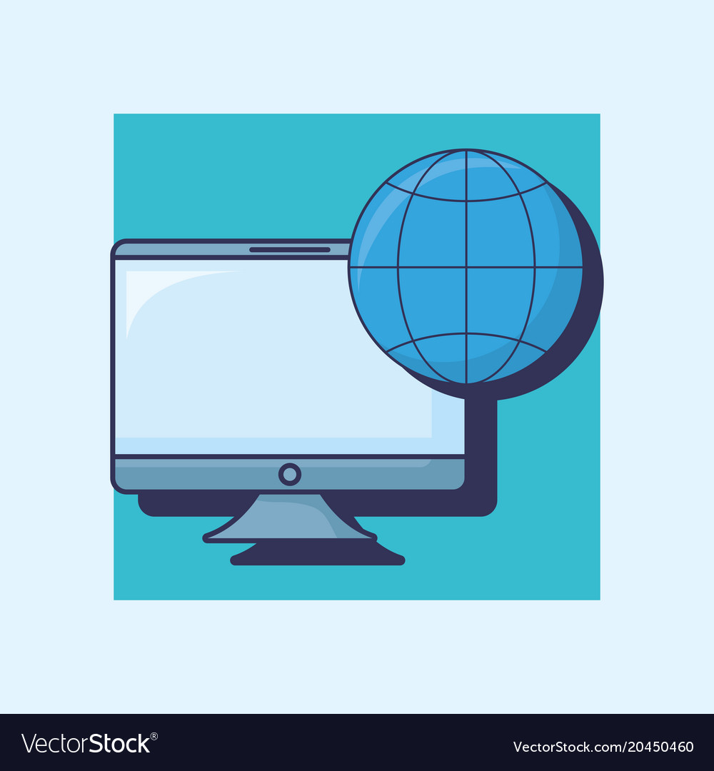 Computer monitor design Royalty Free Vector Image