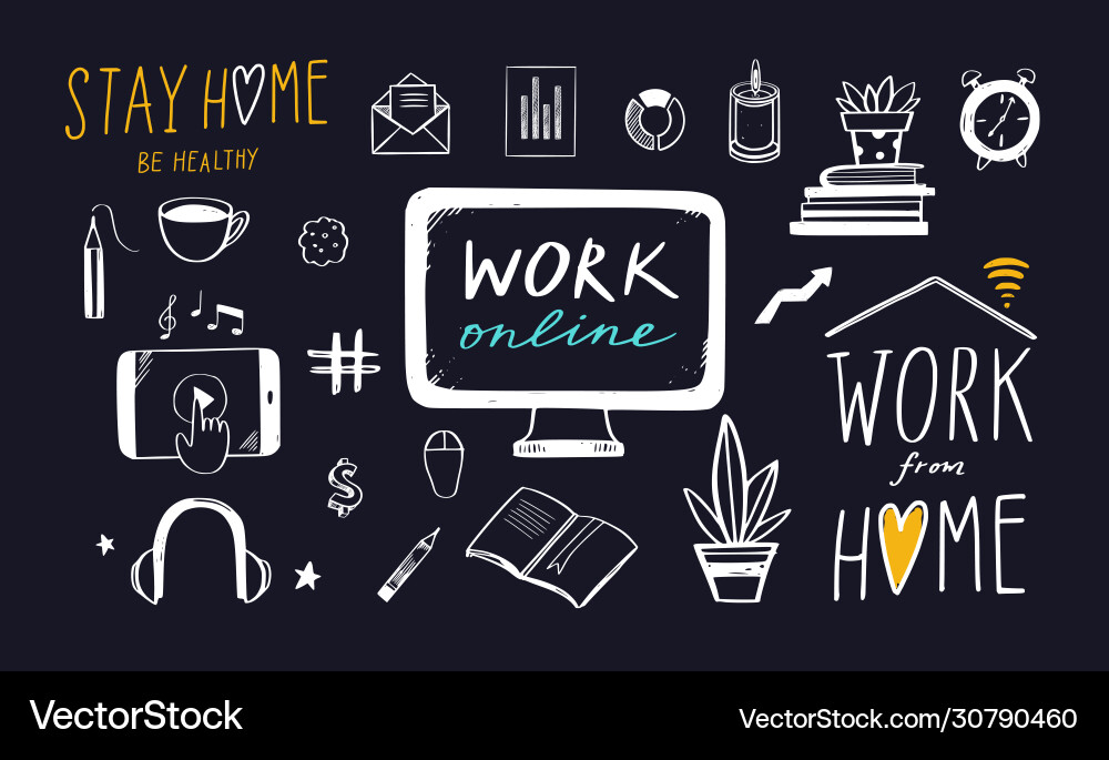 Coronavirus covid19-19 hand drawn doodle Vector Image