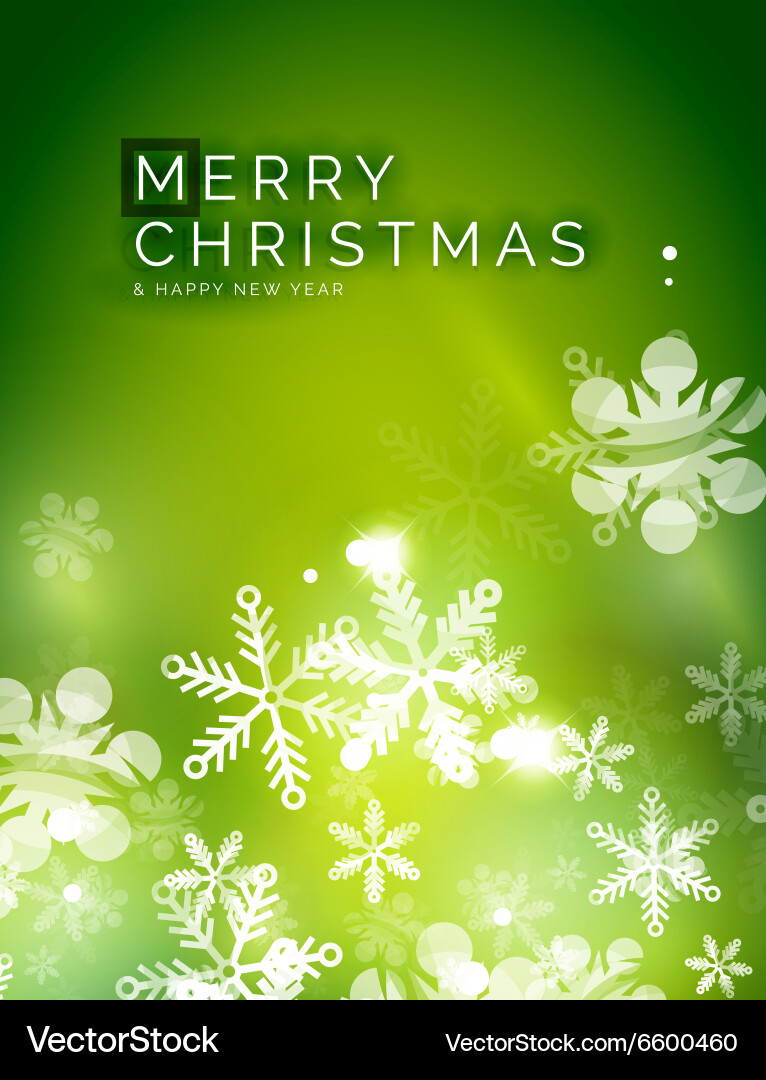 Holiday green abstract background winter Vector Image