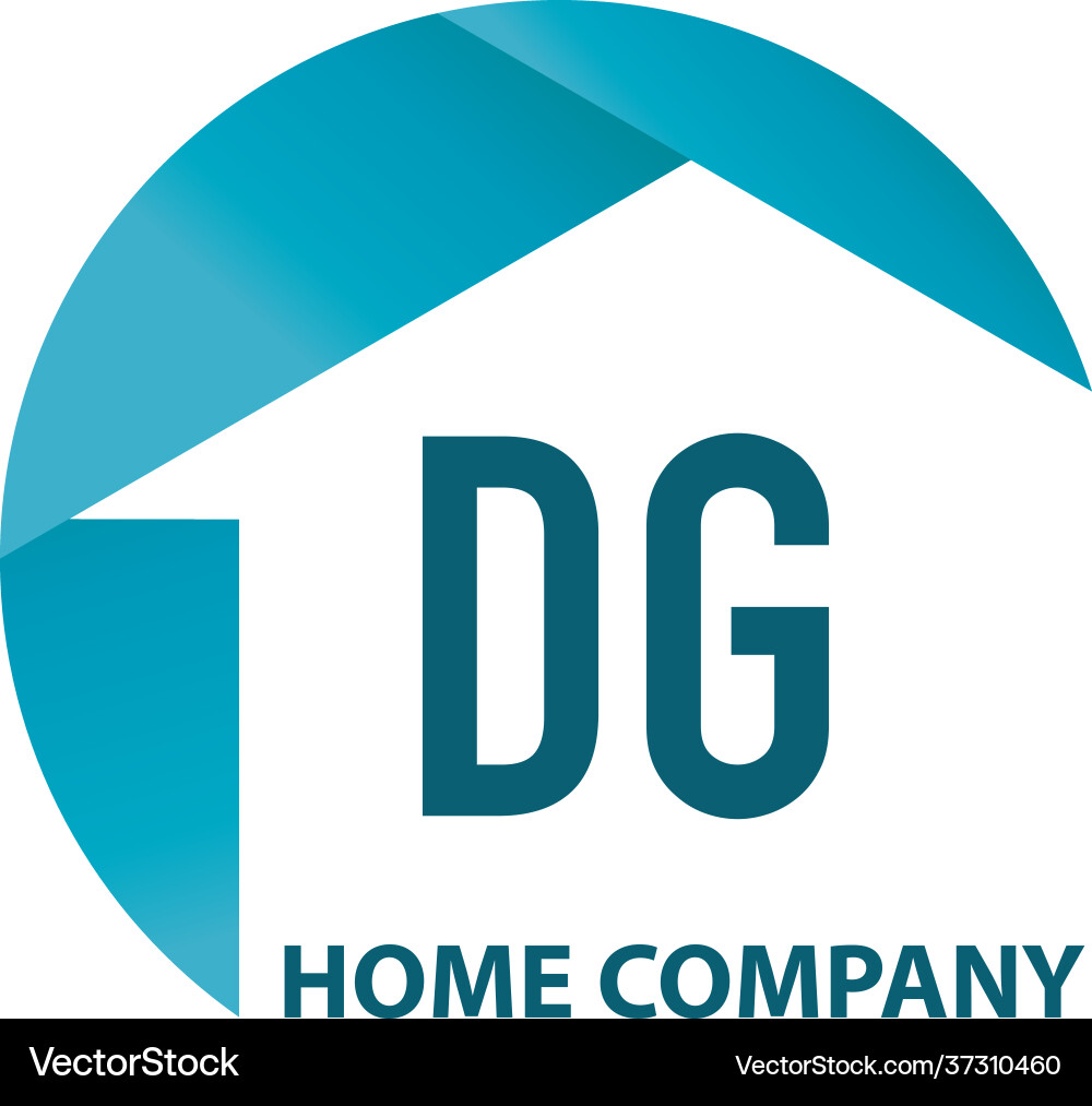 Initial letter dg home or property logo design Vector Image