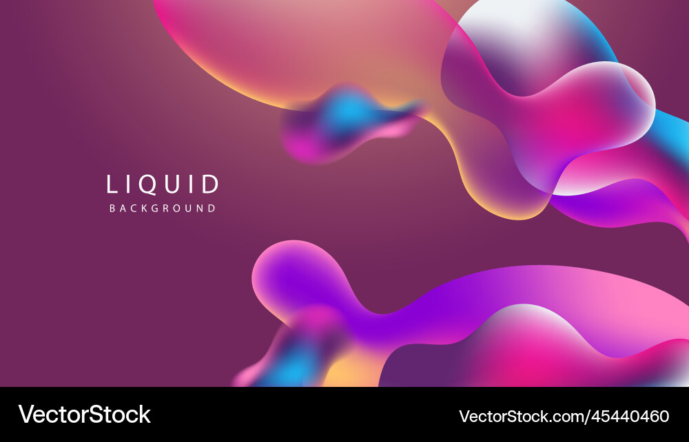 Modern colorful vivid vibrant gradient liquid Vector Image