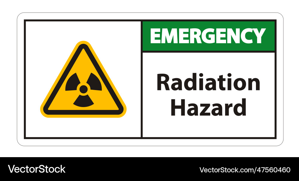Radiation hazard symbol sign isolate on white Vector Image