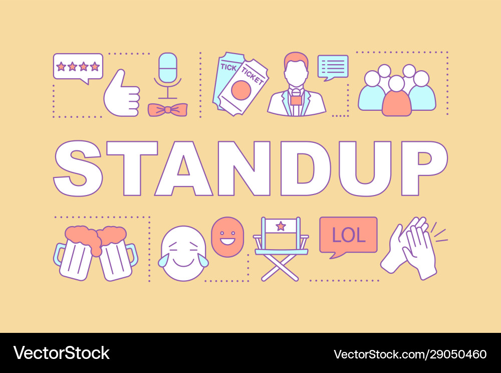 Standup word concepts banner Royalty Free Vector Image