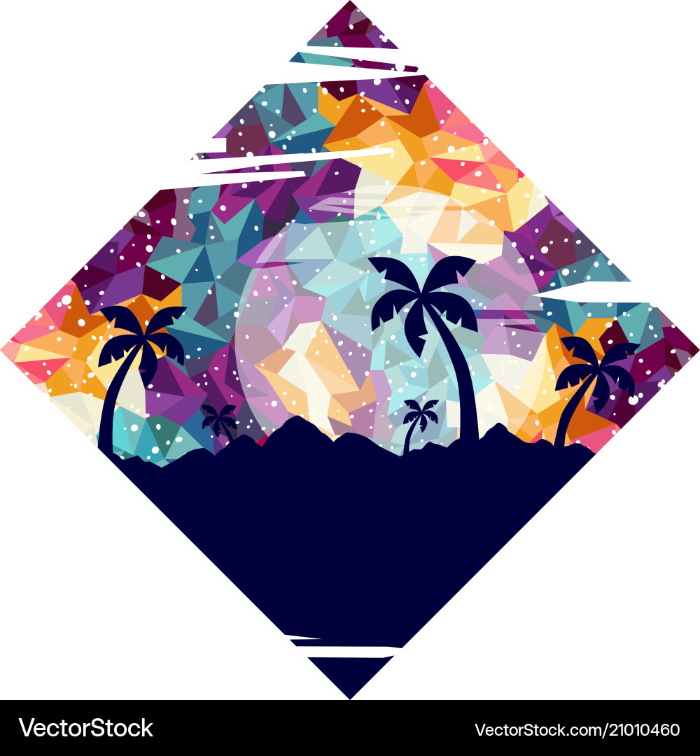Summer holiday vacation theme art Royalty Free Vector Image