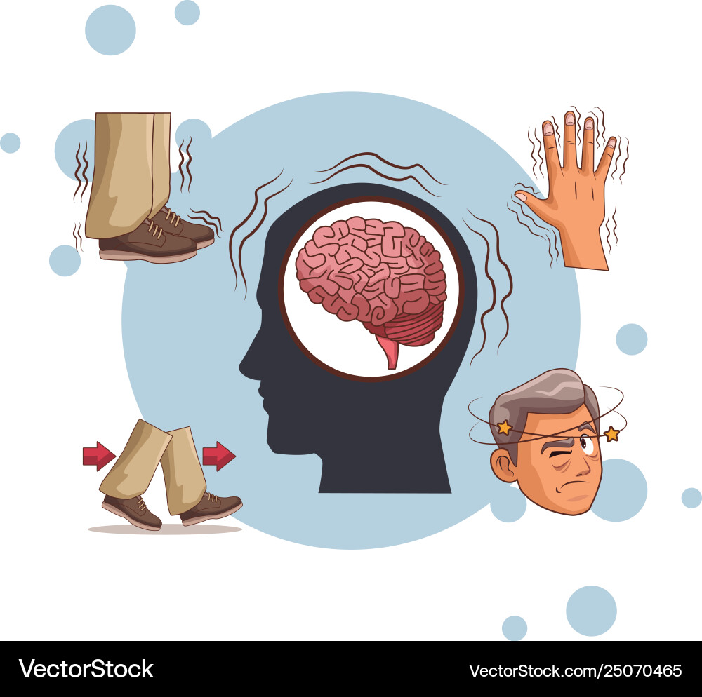 Alzheimer disease cartoon Royalty Free Vector Image