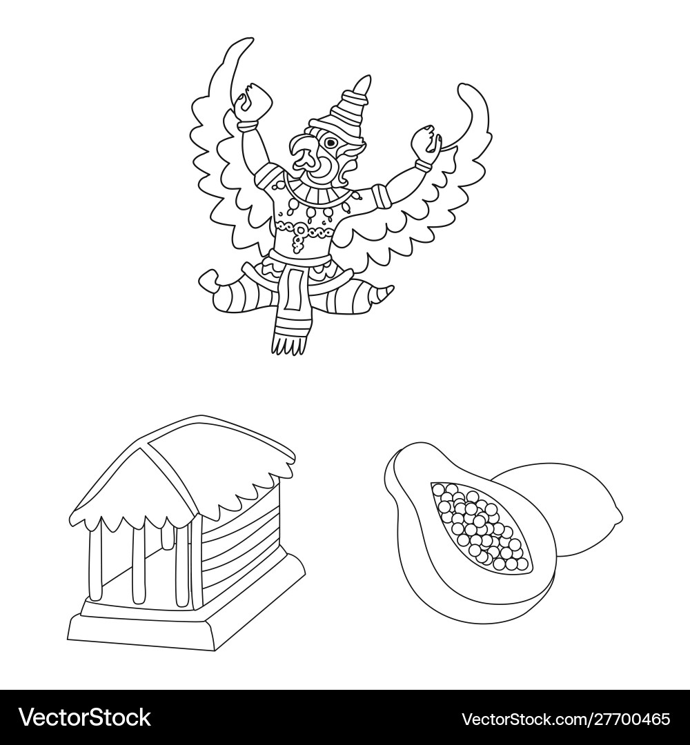 Balinese and caribbean icon Royalty Free Vector Image