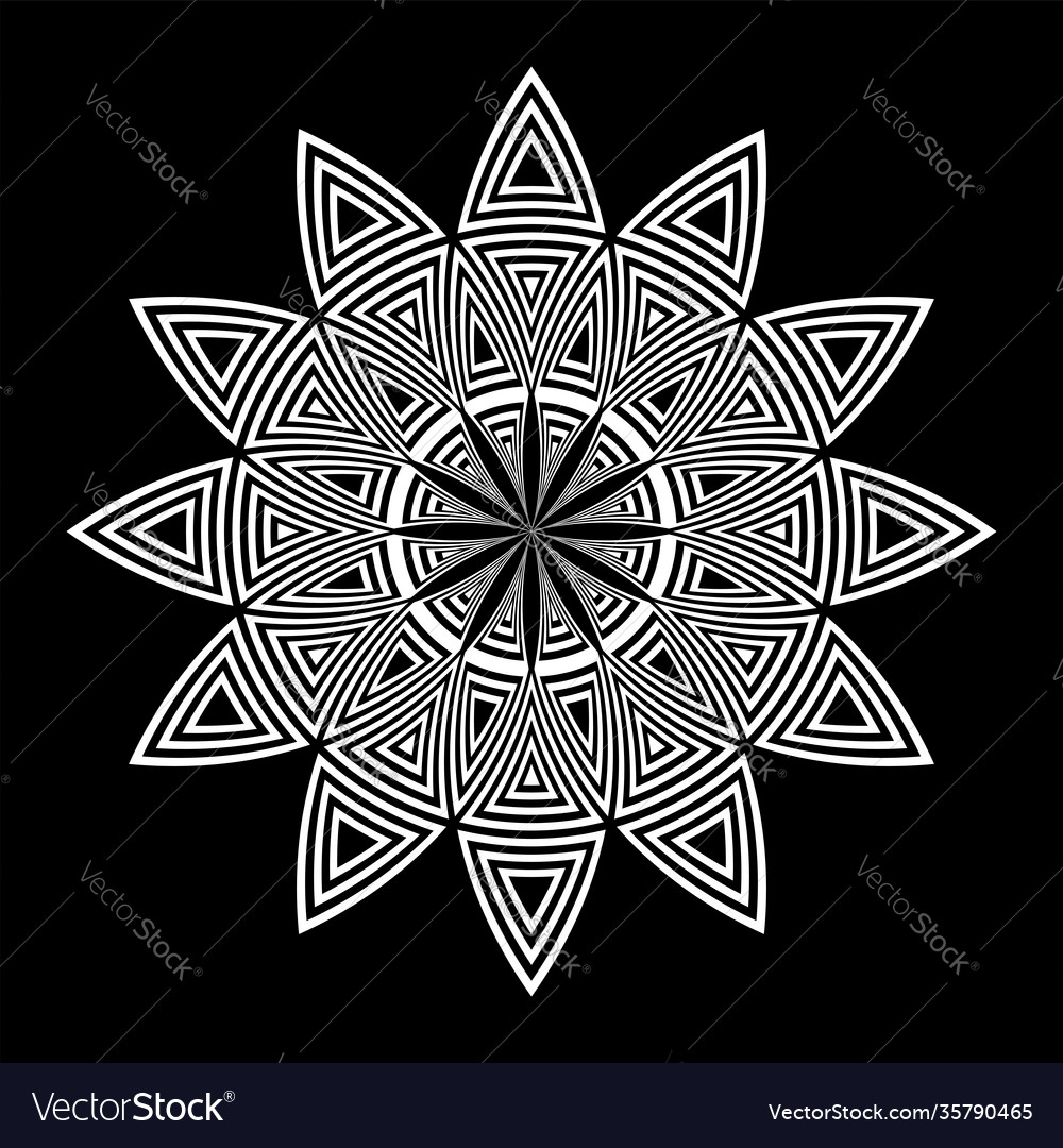 Decorative round pattern Royalty Free Vector Image